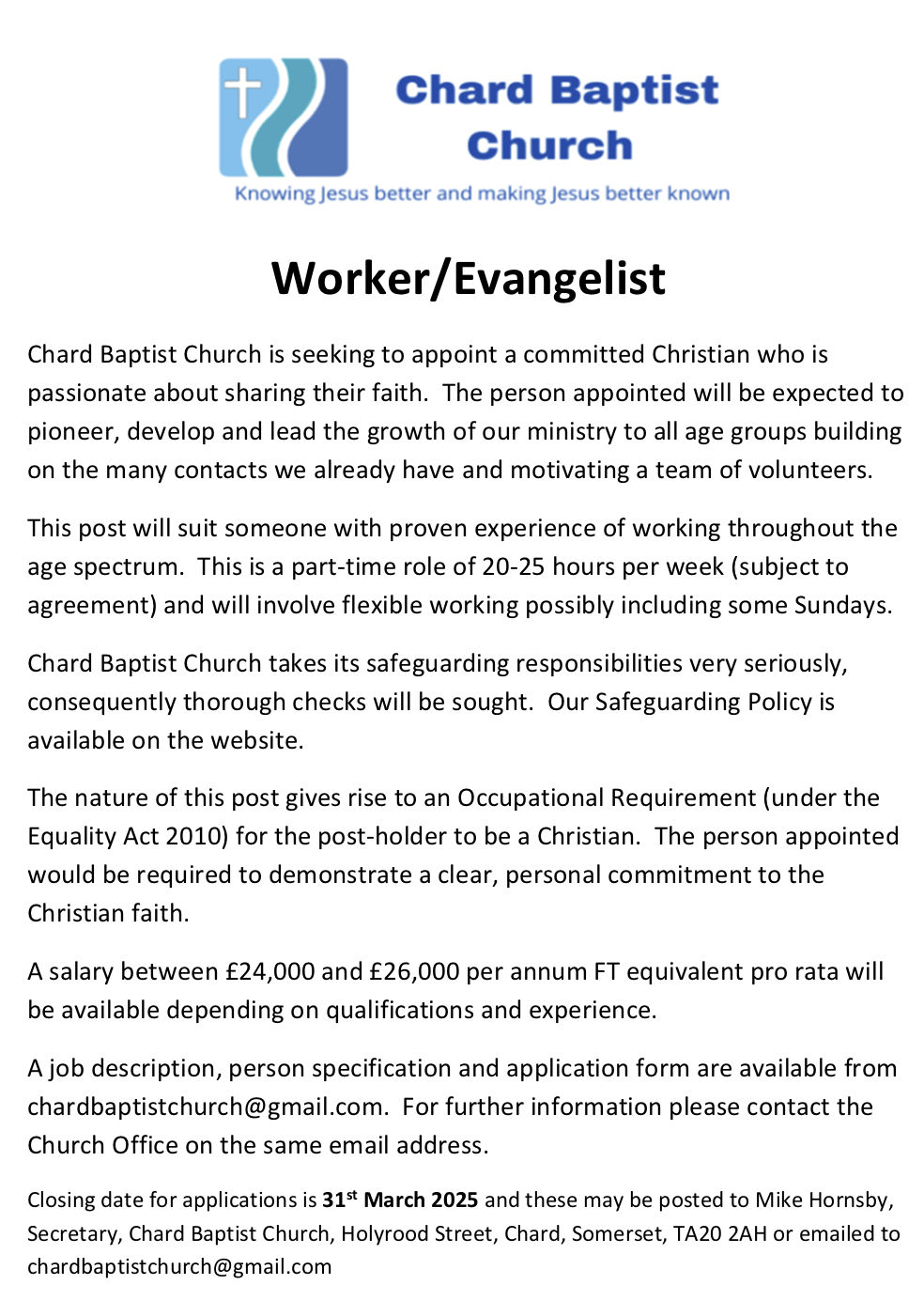 Looking for a job? | Evangelicals Now