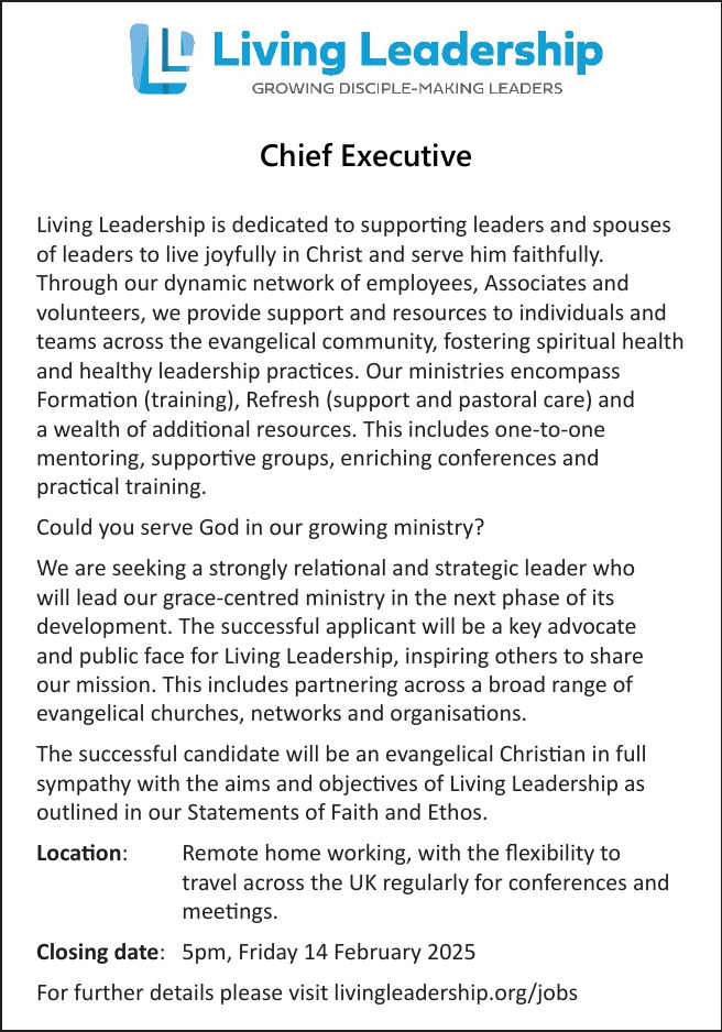 Looking for a job? | Evangelicals Now