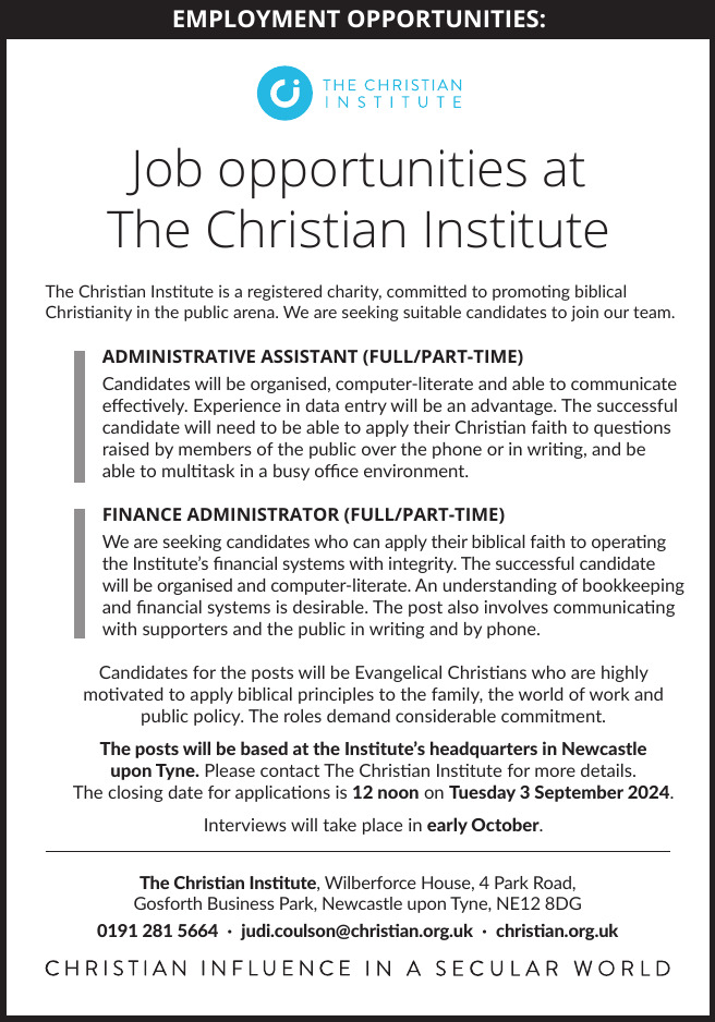 Looking for a job? | Evangelicals Now