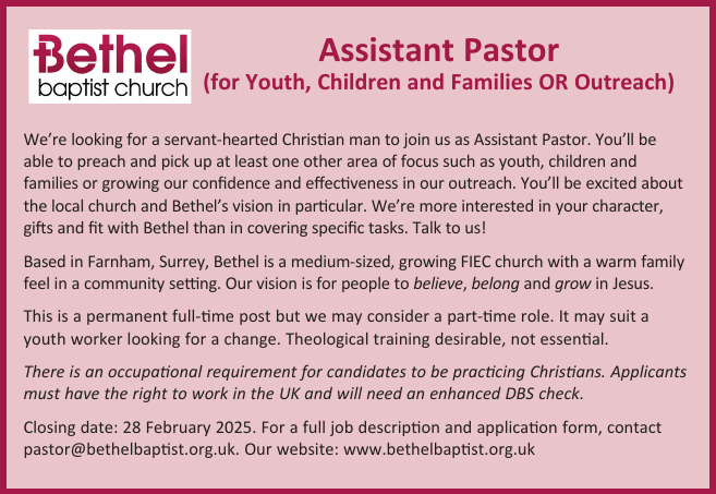 Looking for a job? | Evangelicals Now