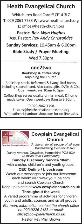 Adverts in print | Evangelicals Now