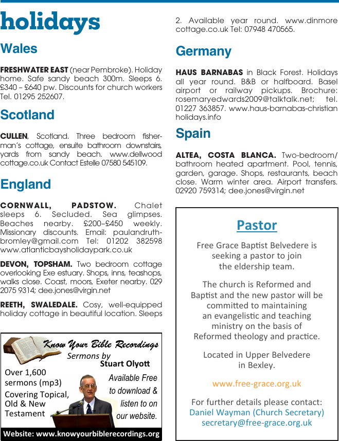 Adverts in print | Evangelicals Now